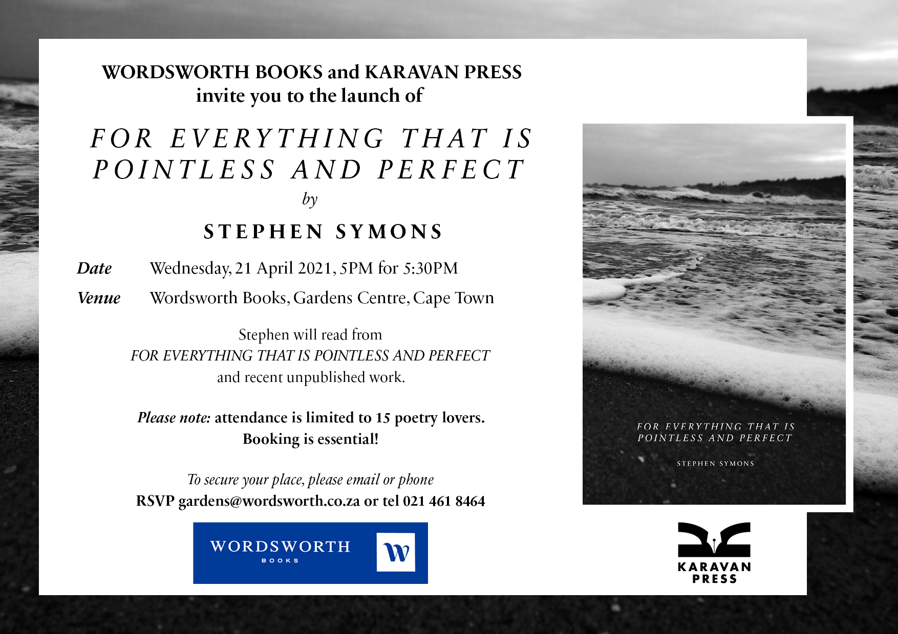 Book launch, 21 April: FOR EVERYTHING THAT IS POINTLESS AND PERFECT by ...