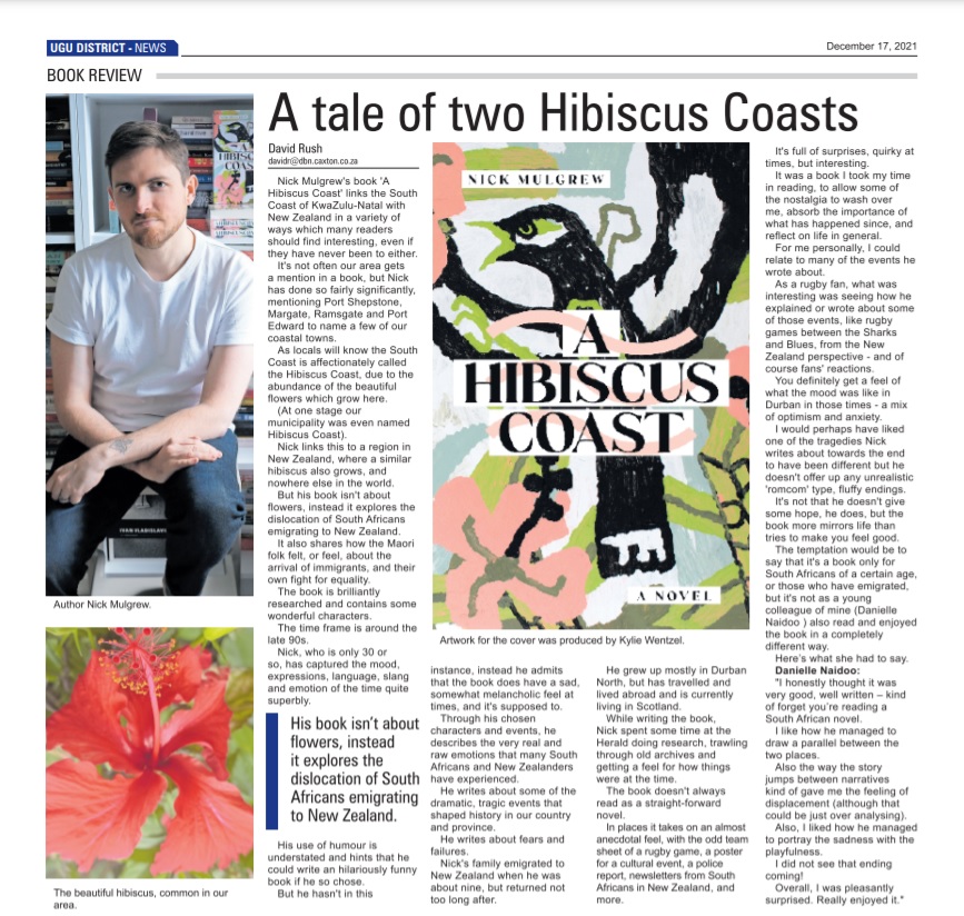 David Rush and Danielle Naidoo review A HIBISCUS COAST by Nick Mulgrew ...