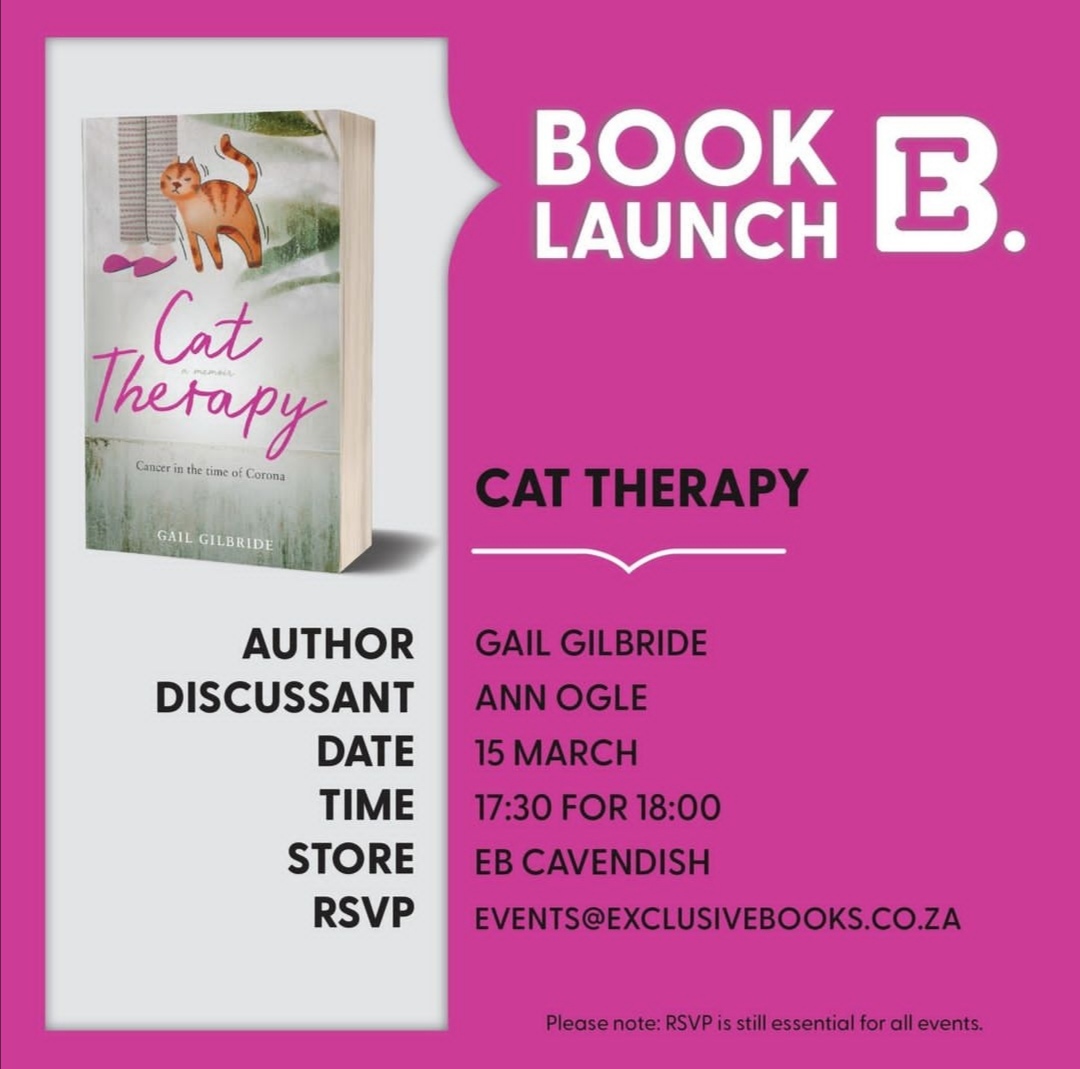 EB Cavendish launch of CAT THERAPY by Gail Gilbride