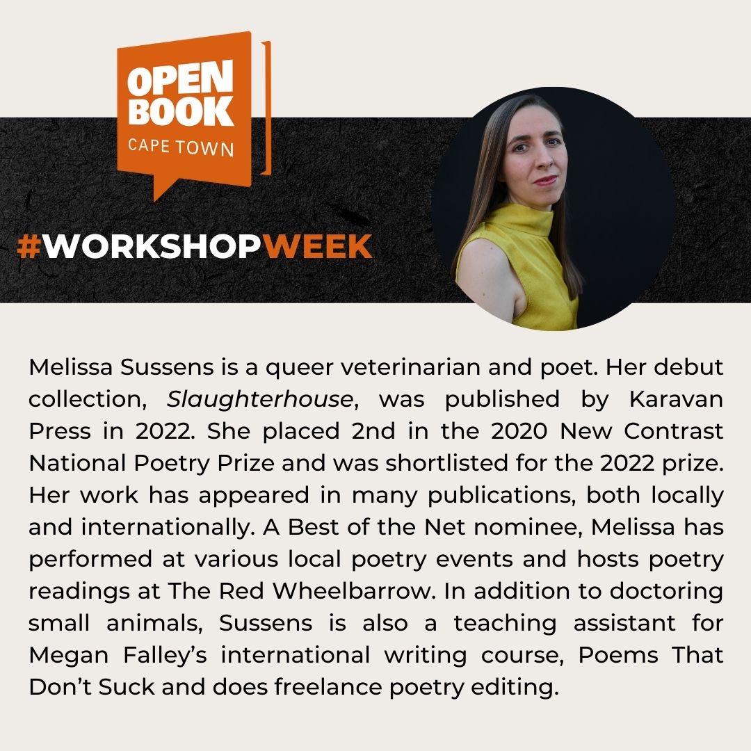 Dawn Garisch and Melissa Sussens at Open Book Workshop Week