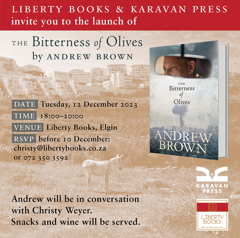 Liberty Books launch of The Bitterness of Olives by Andrew Brown