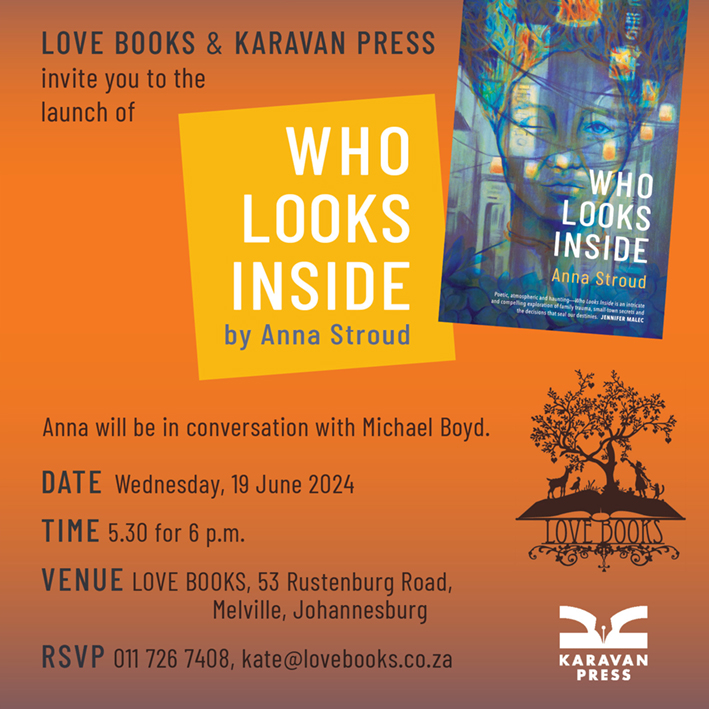 Love Books launch of WHO LOOKS INSIDE by Anna Stroud