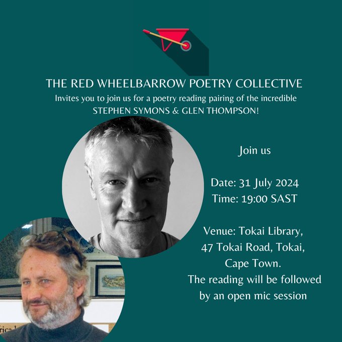 The Red Wheelbarrow poetry reading: Stephen Symons and Glen Thompson ...