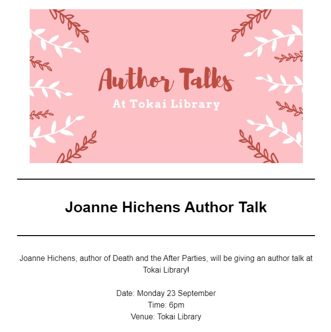 Author Talks at Tokai Library: Joanne Hichens