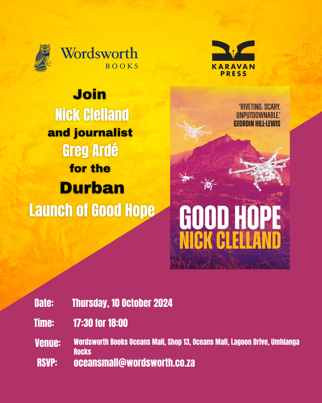 Durban launch of Good Hope by Nick Clelland