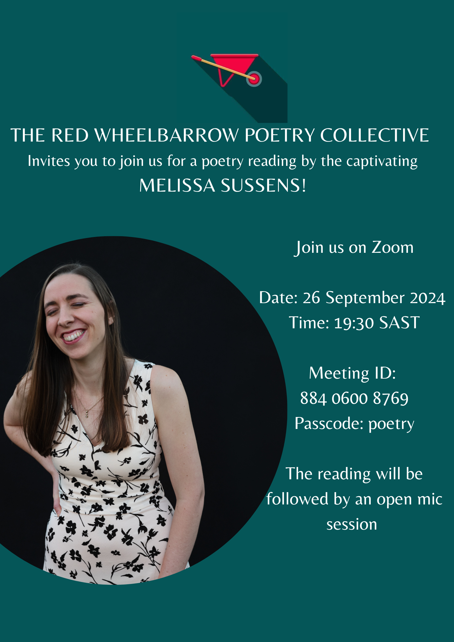 Melissa Sussens reading at The Red Wheelbarrow