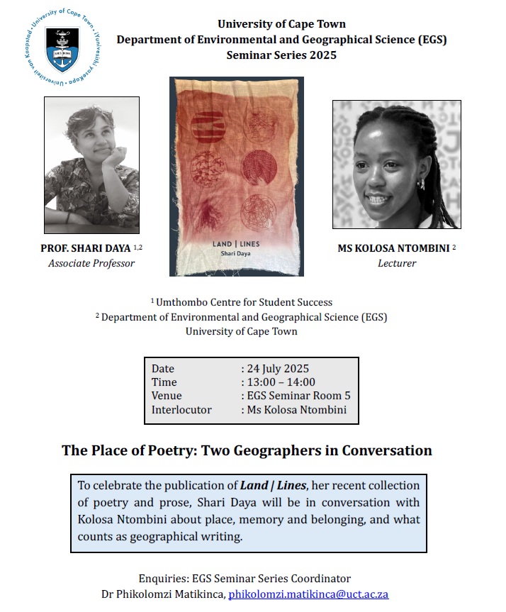 The Place of Poetry: Two Geographers in Conversation – Land | Lines by ...